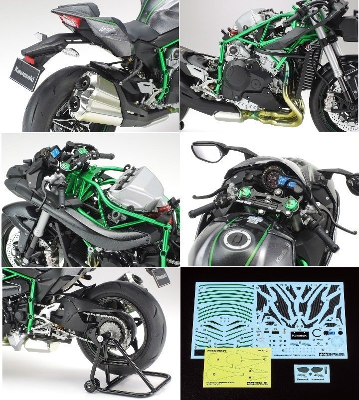 Motorsikletler 1/12 Kawasaki Ninja H2 Carbon TAMIYA